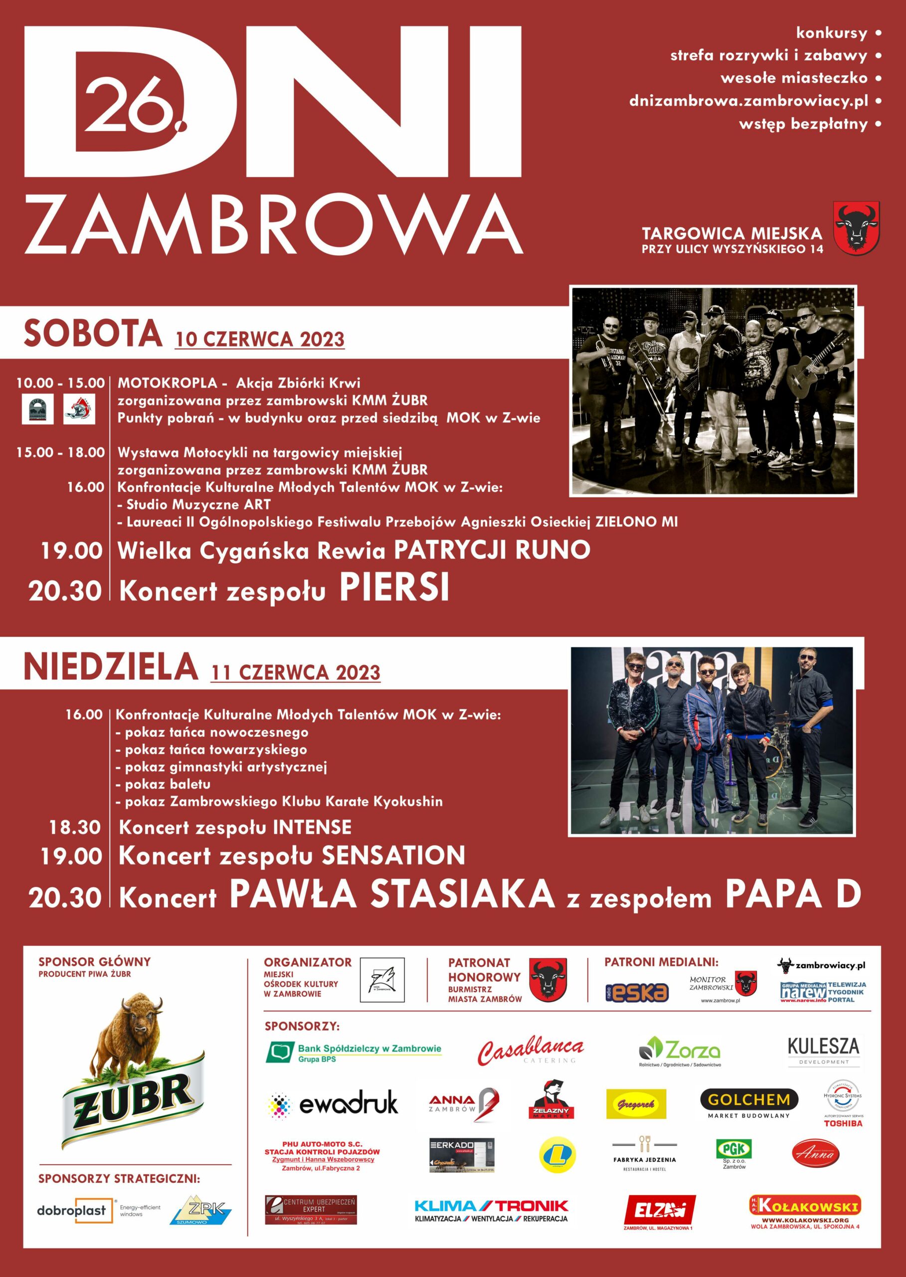 26. Dni Zambrowa – program – Urząd Miasta Zambrów
